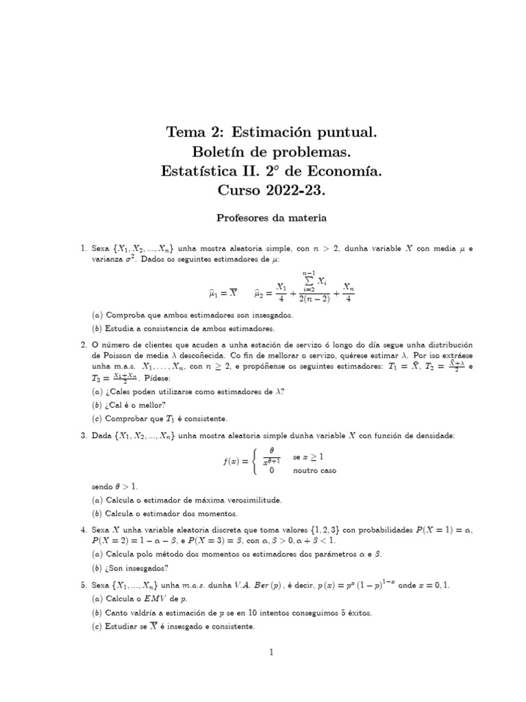 Prob Tema 2 22-23 Enunc | PDF