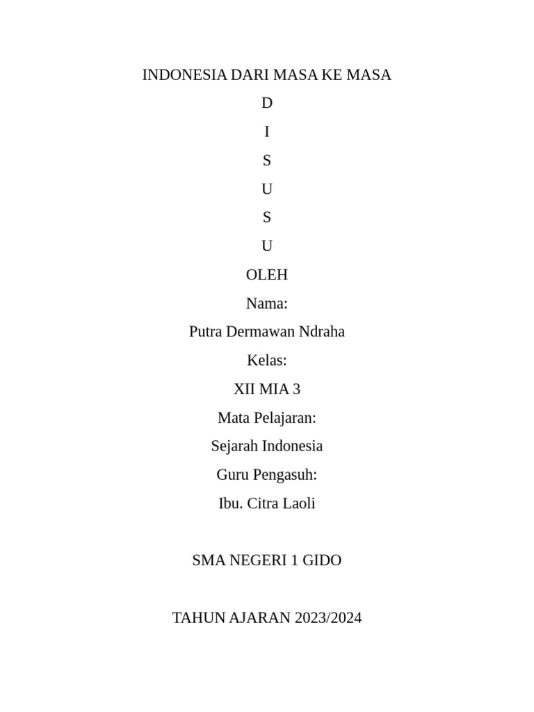 Tugas Sejarah Wawan | PDF