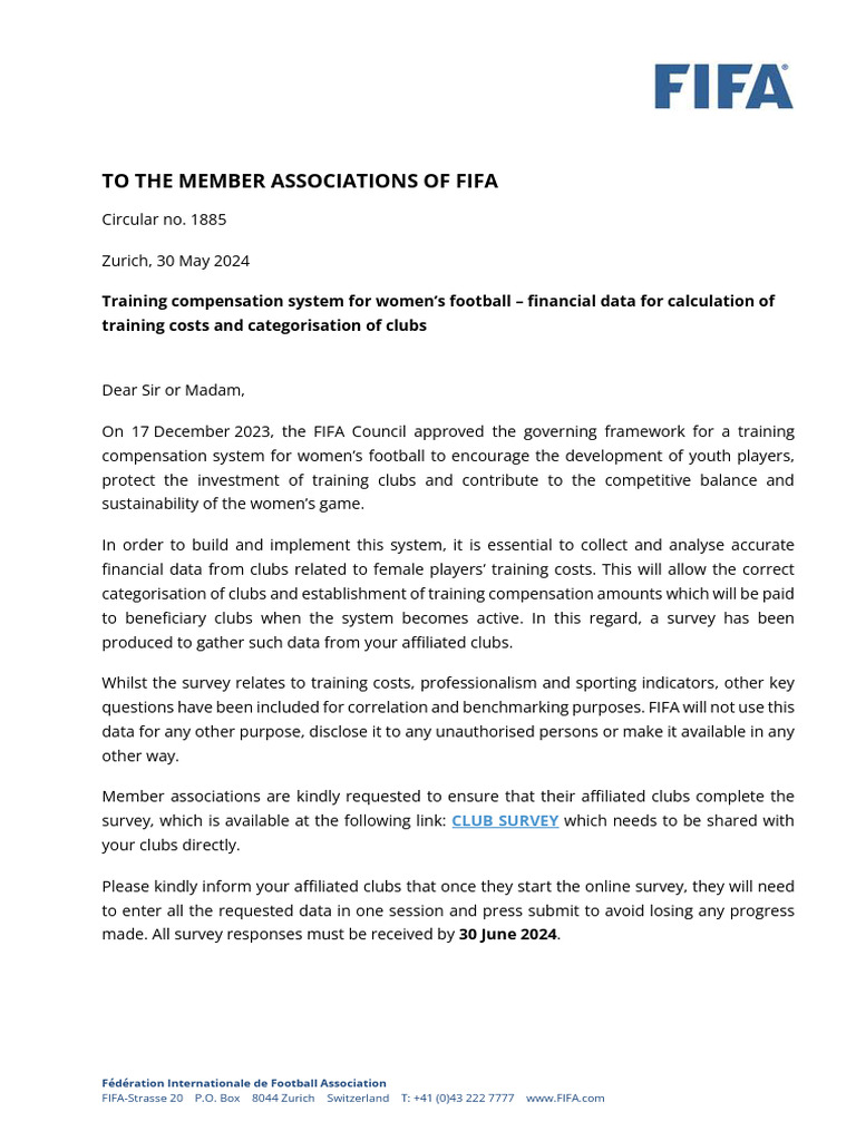 Training Compensation for Women's Football | PDF
