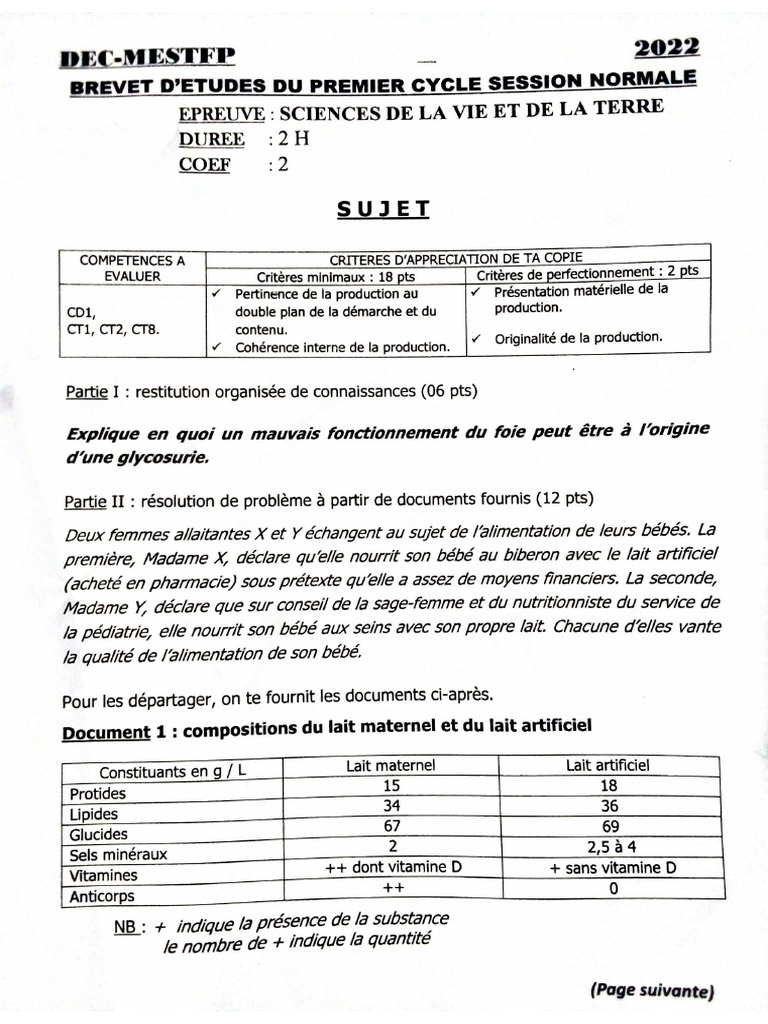 BEPC 2022 WELAKA Fabien | PDF