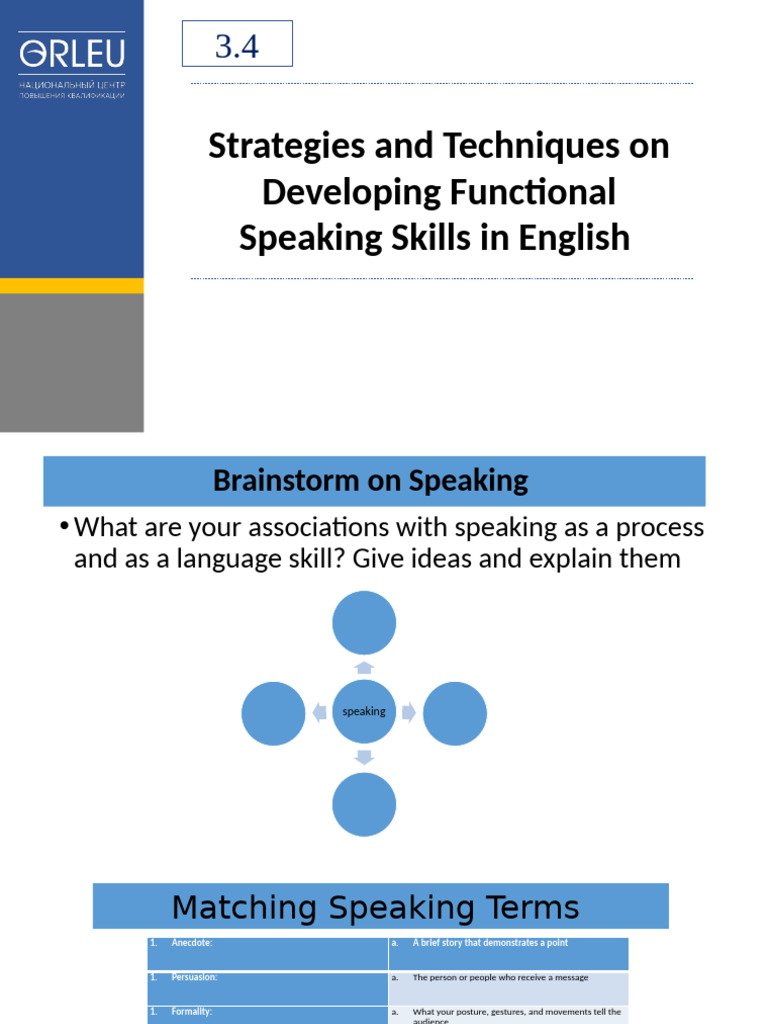 3.4. Speaking | PDF | Spider Man | Communication