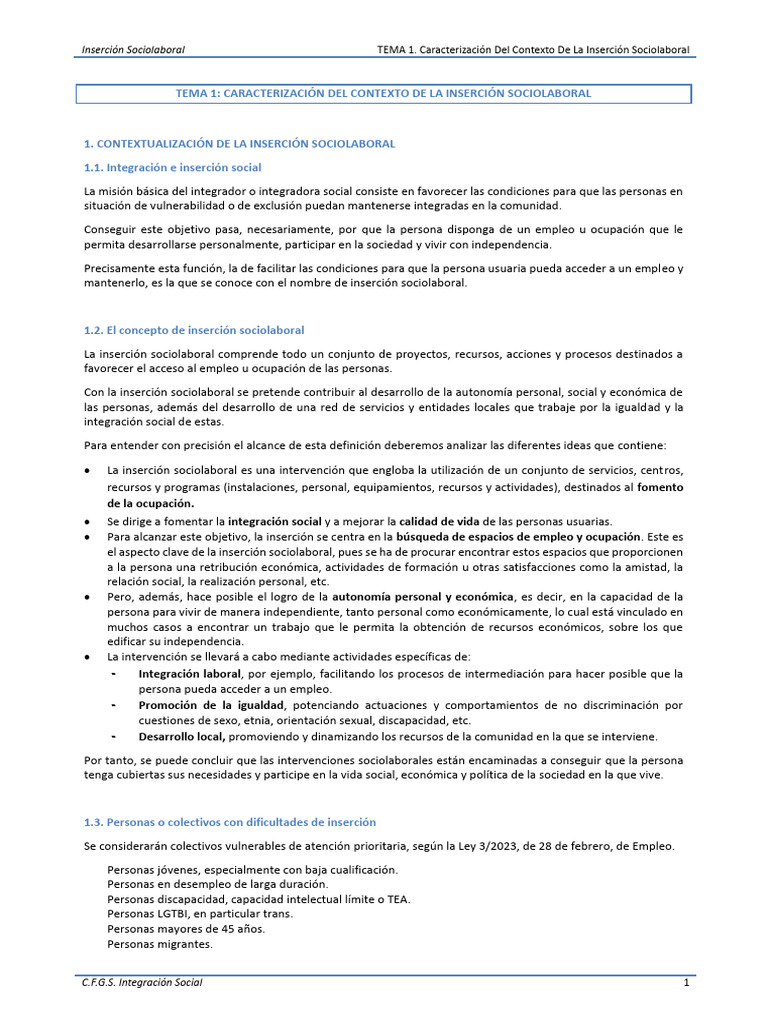 Tema 1 Isl | PDF | Empleo | Derecho laboral