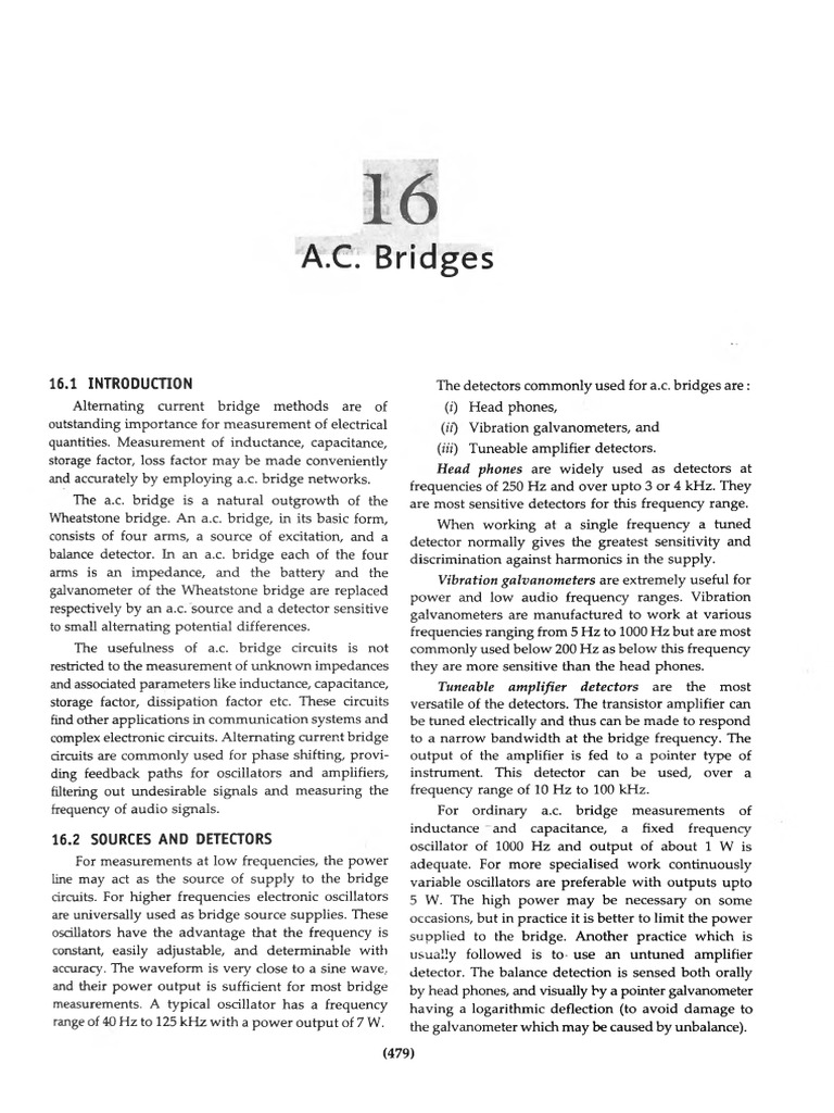 AC Bridges Module 3 | PDF | Inductor | Electronic Oscillator