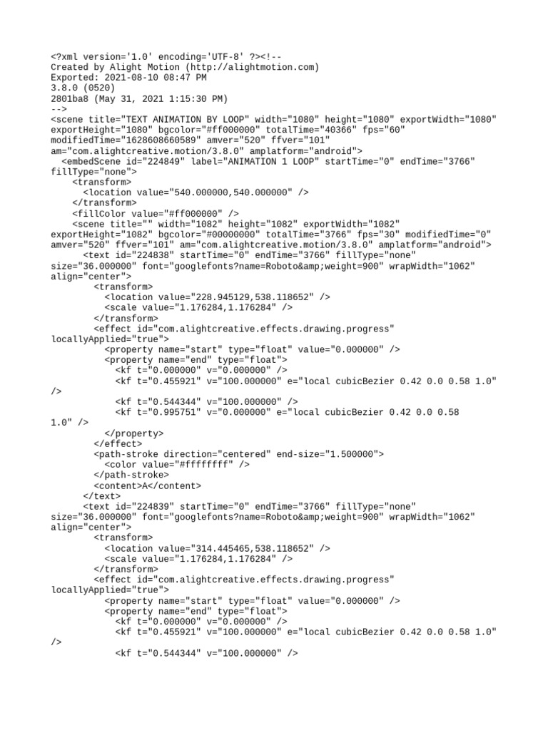 Text Animation by Loop | PDF