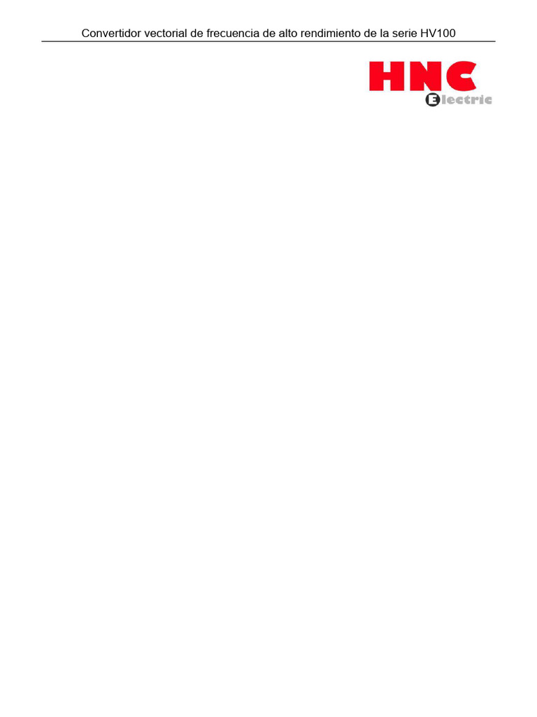 Manual del Variador HNC HV100 en Español | PDF | Ingenieria Eléctrica ...