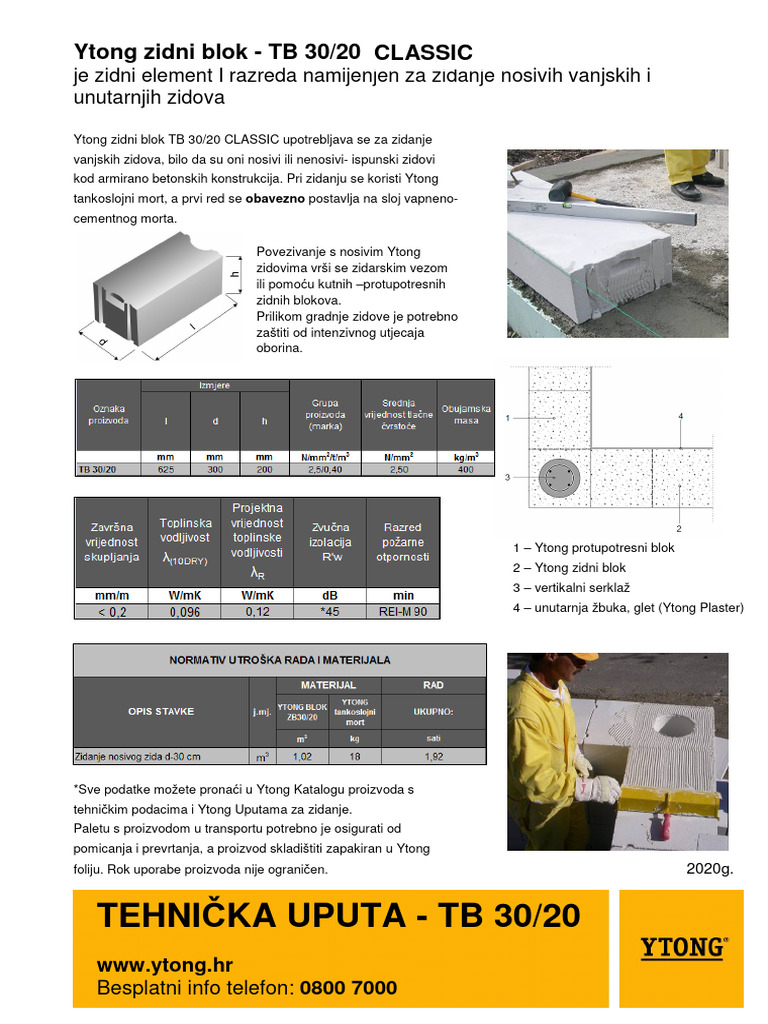 YTONG Tehnicke Upute 2021 16 | PDF