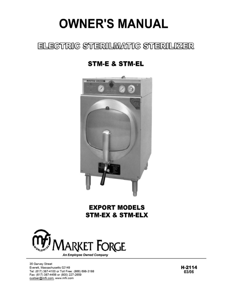 Autoclave STM-EL Manual | PDF | Steam | Sterilization (Microbiology) Autoclave STM-EL Manual | PDF | Steam | Sterilization (Microbiology)