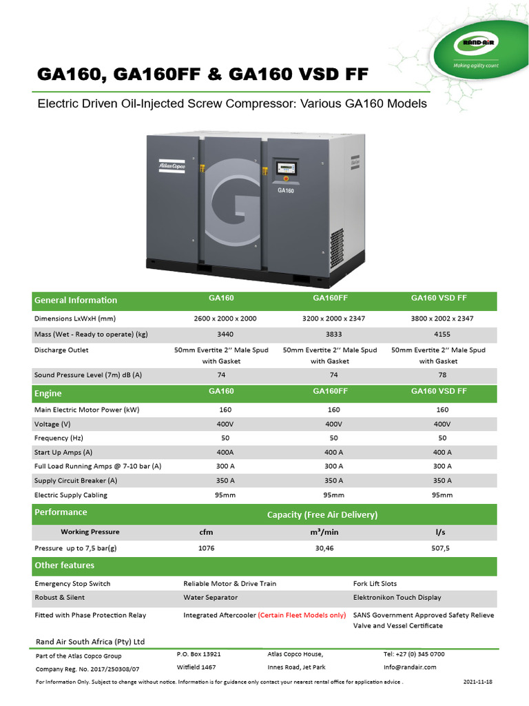 GA160 Various Datasheet Nov2021 | PDF