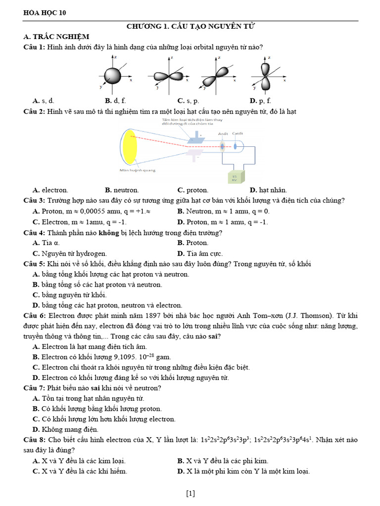 10-DE CUONG HOA HOC 10-Edit | PDF