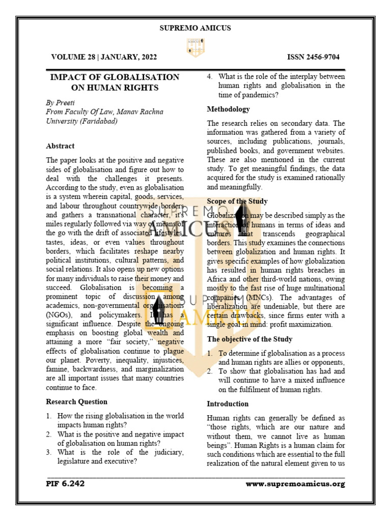 Preeti | PDF | Globalization | Human Rights