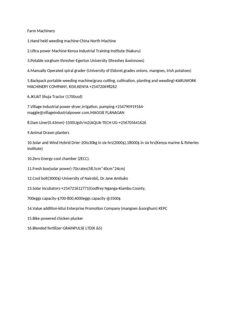 Farm Machinery | PDF