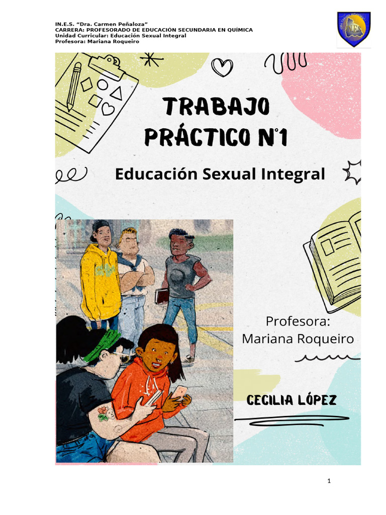 Trabajo practico N°1 ESI | PDF | Abuso infantil | Maestros