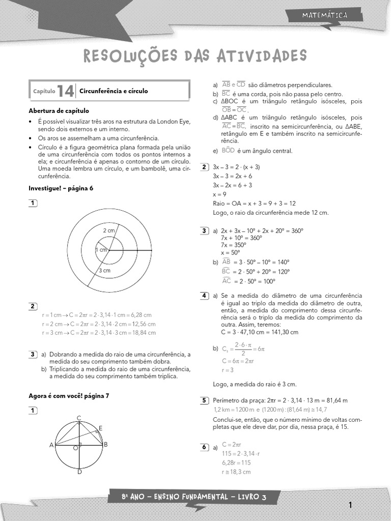 2024 8a Mat L3 Gabarito C14 | PDF | Círculo | Triângulo
