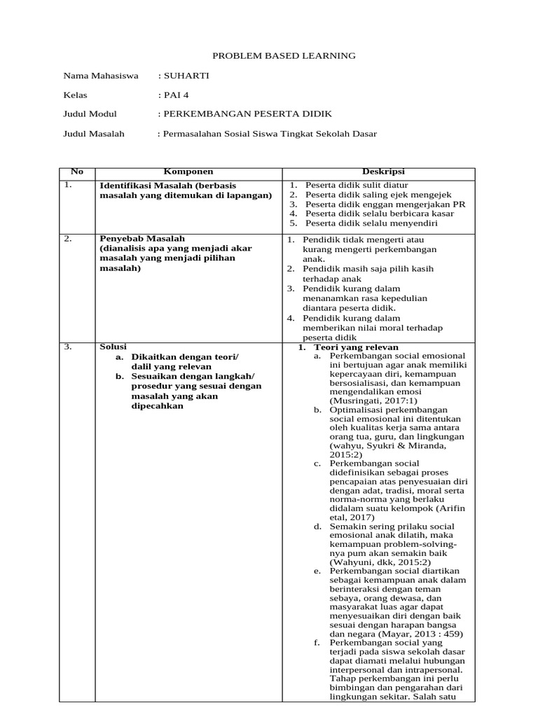 Problem Based Learning | PDF | Karier & Perkembangan