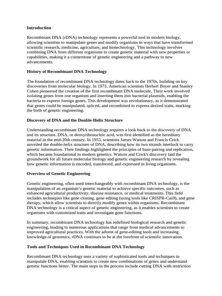 Introductio 1 | PDF | Plasmid | Molecular Cloning