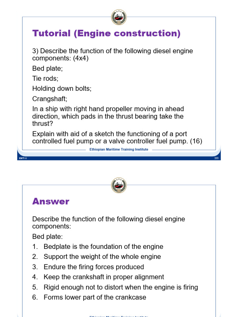 16 Engine Consturction Sample Answers | PDF | Valve | Piston