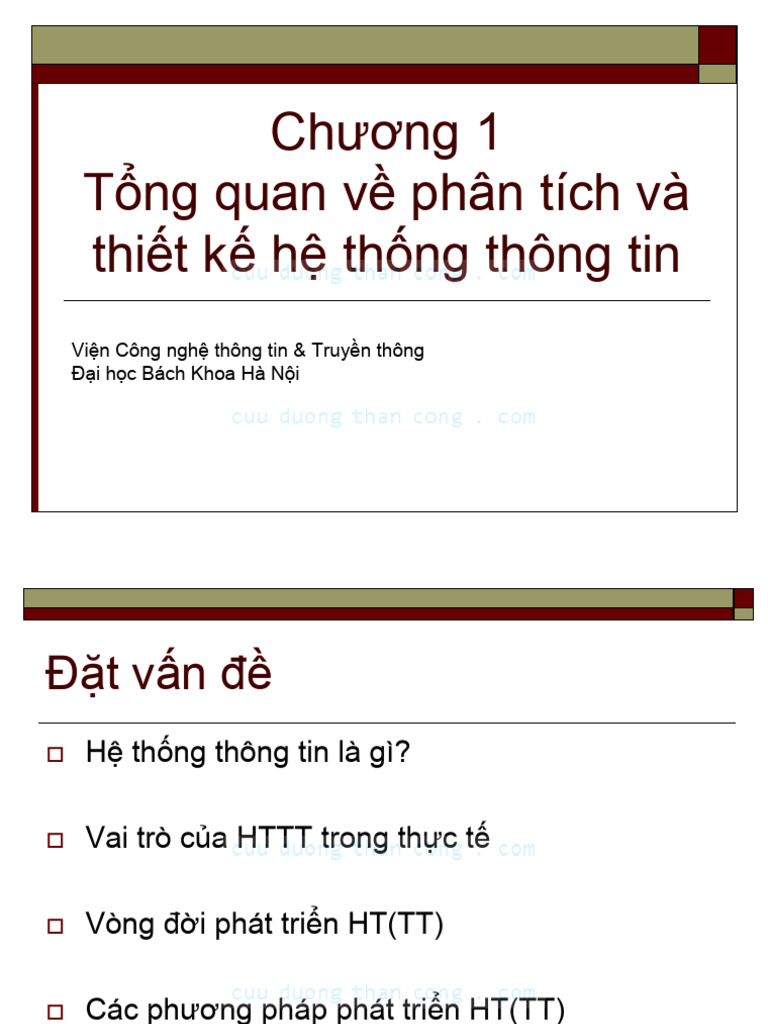 Phan-Tich-Thiet-Ke-He-Thong-Thong-Tin - Do-Van-Uy - PTTK - 1 - Tong-Quan-Ve-Phan-Tich-Va-Thiet ...
