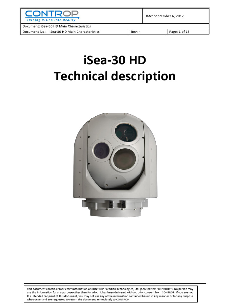 Uc - iSeae-30HD Main Characteristics | PDF | Equipment