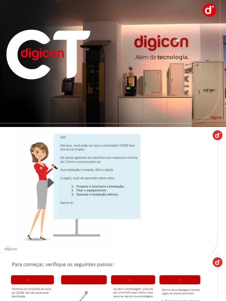 Digicon - 02 - Instalando o CD300 | PDF | Parafuso | Embalagem e rotulagem
