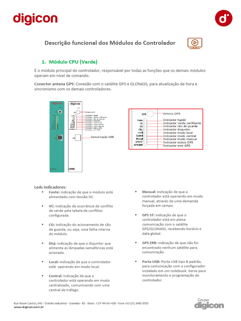 Digicon - 04 - Conhecendo Os Módulos Do CD300 | PDF | Fonte de energia | Rede de computadores