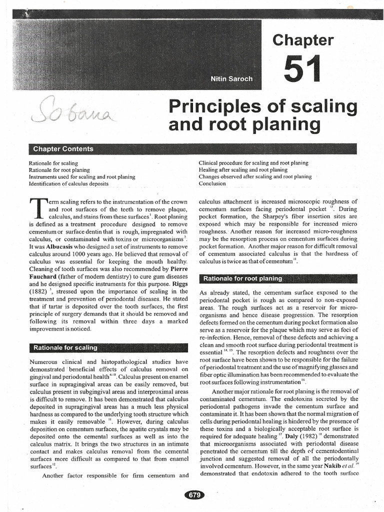 Principles of Scaling and Root Planning | PDF