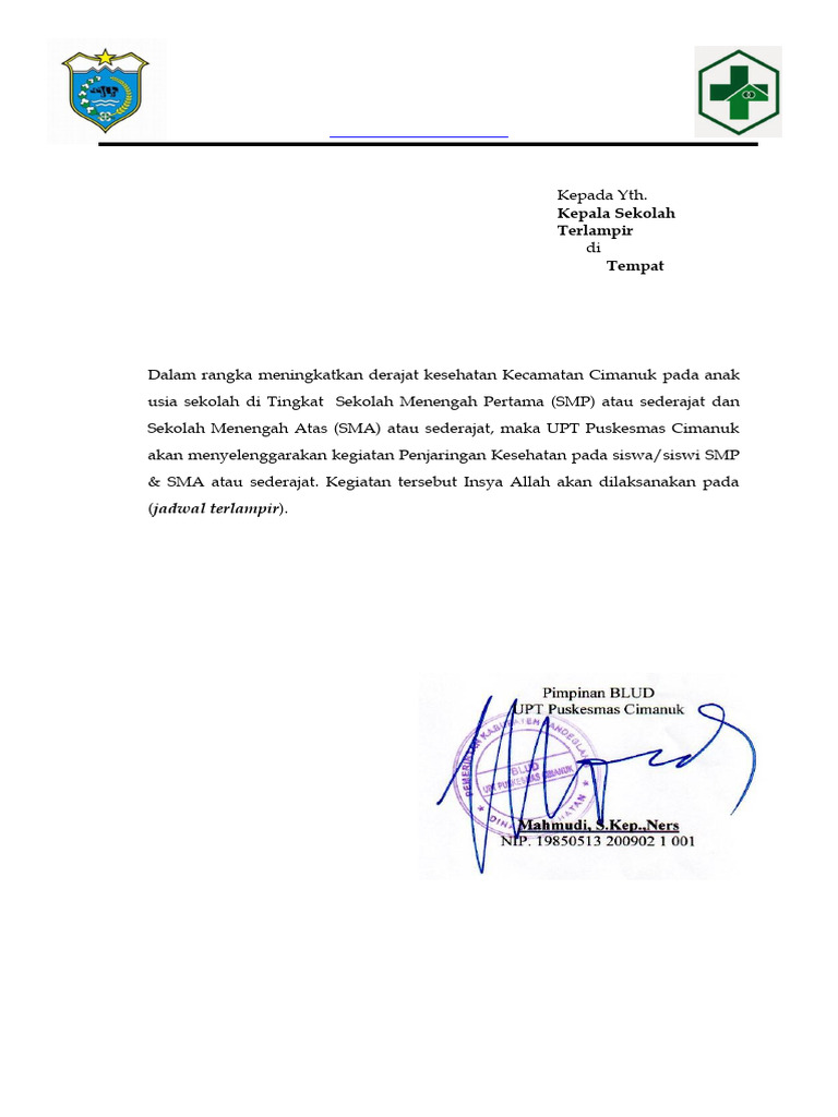 Surat Penjaringan | PDF