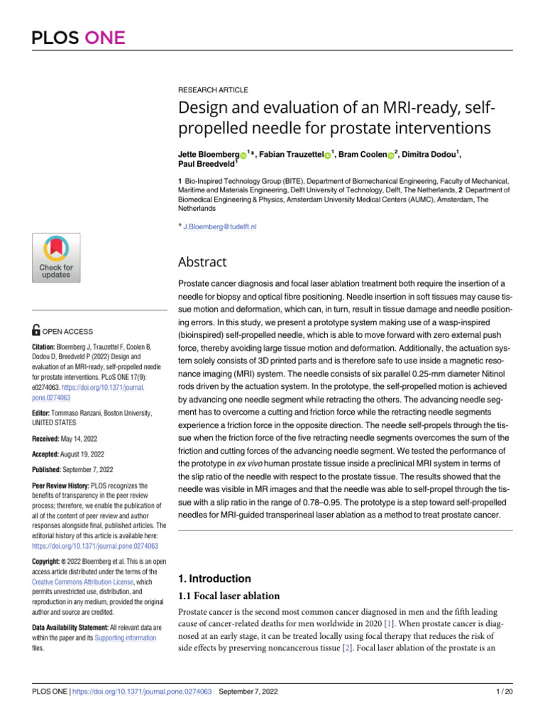 Design and Evaluation of An MRI-ready Self-Propell | PDF | 3 D Printing ...