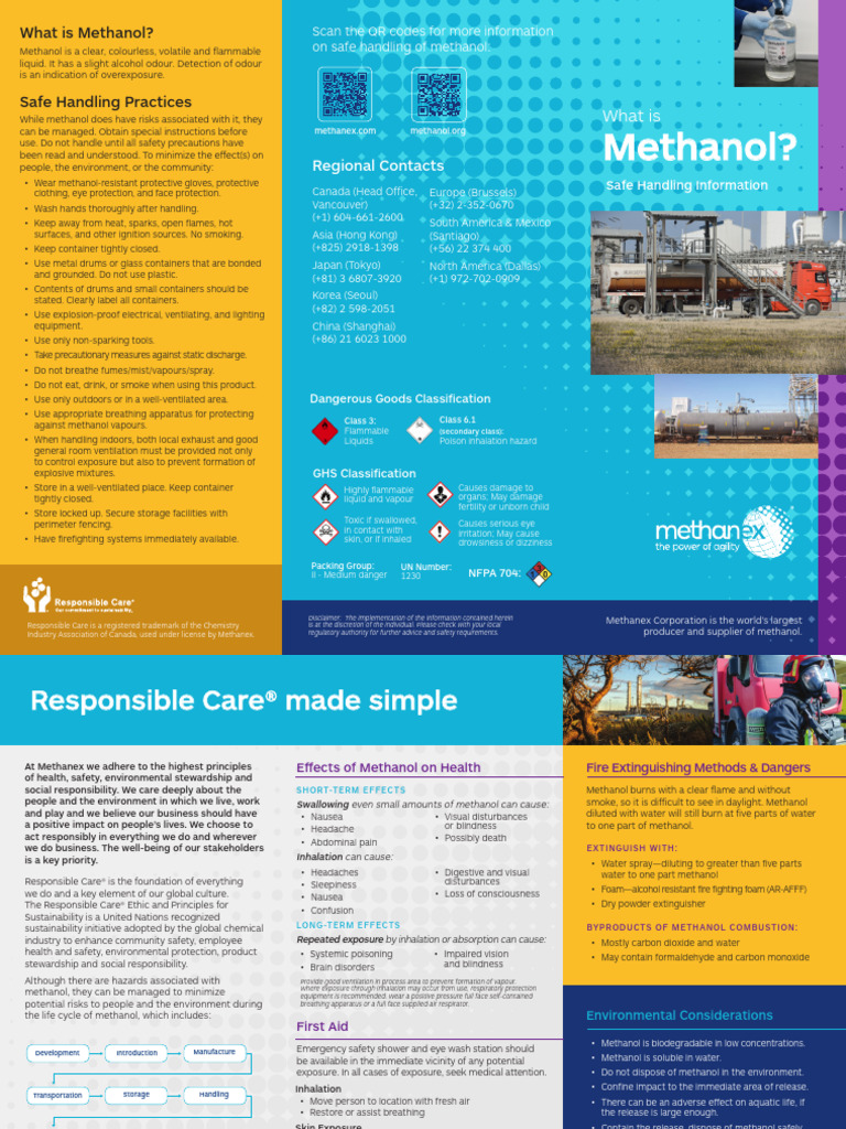 Methanex Brochure 2023 en | PDF | Methanol | Firefighting