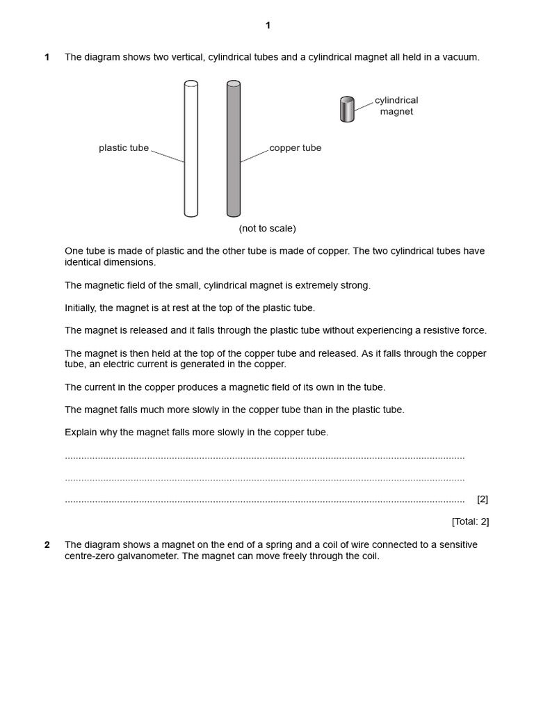Electromagnetic Induction Worksheet | PDF | Inductor | Transformer