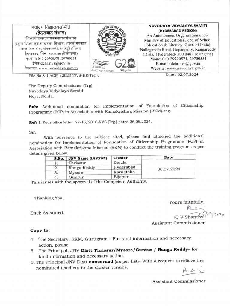 Additional Nomination For ACP and FCP | PDF