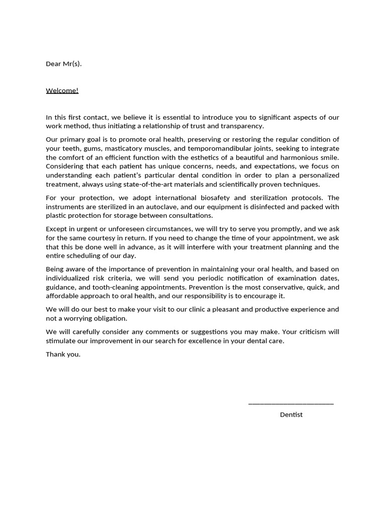 1 Welcome Form | PDF