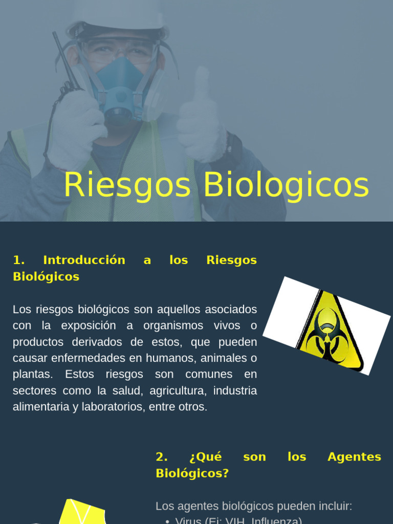 Presentación Riesgos Biologicos | PDF | Patógeno | Virus