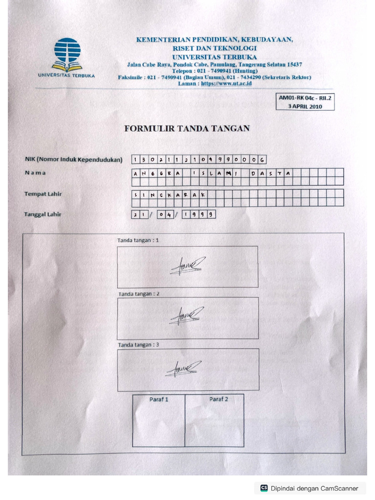 Format Tanda Tangan | PDF