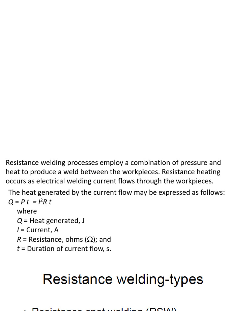 Lecture 6 - RSW - FSW | PDF | Steel | Welding