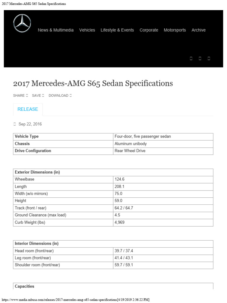 Mercedes S Class | PDF | Automotive Industry | Car Body Styles