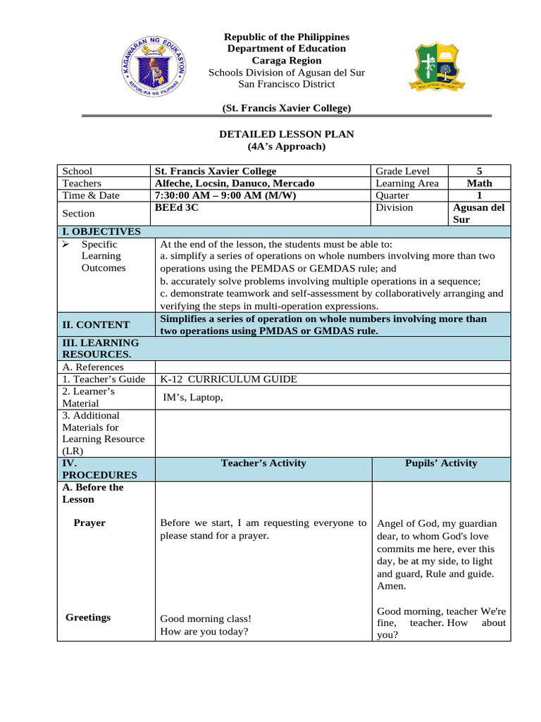 Group 5 LP Math | PDF | Multiplication | Learning