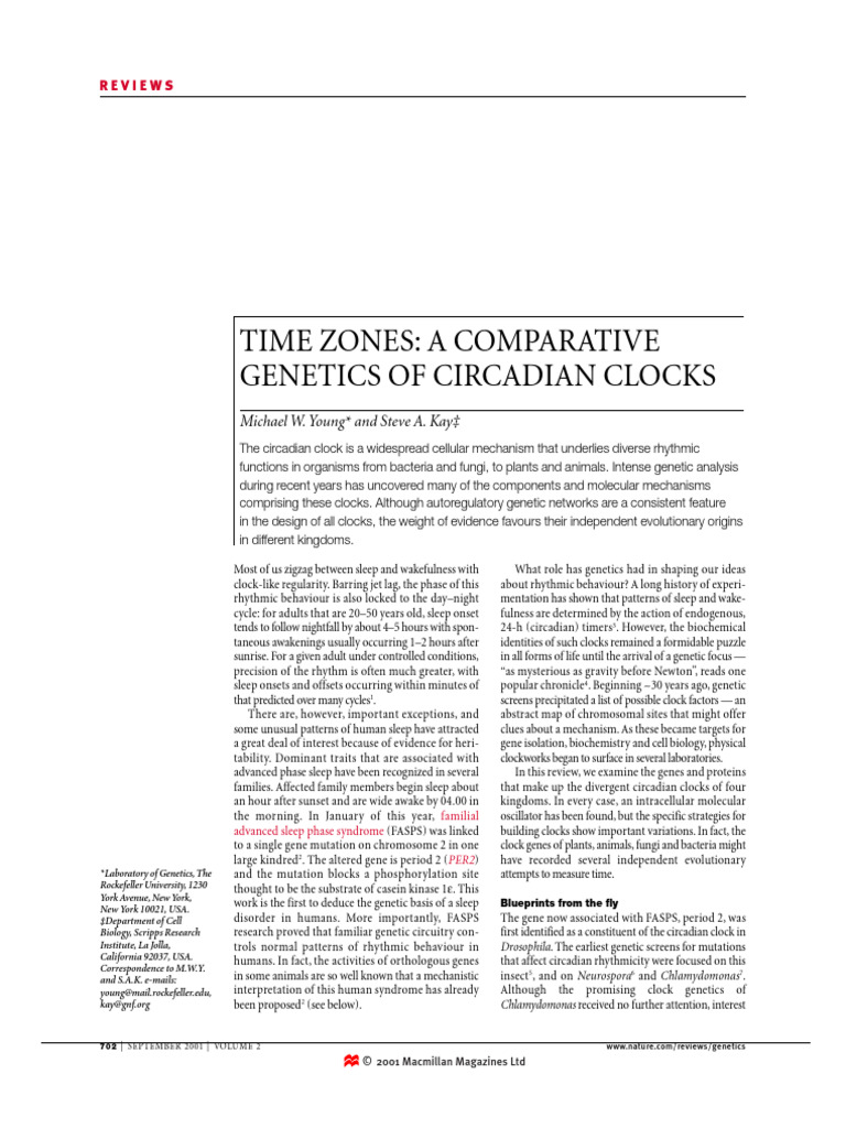 Clock Mechanism Review | PDF | Clock | Circadian Rhythm