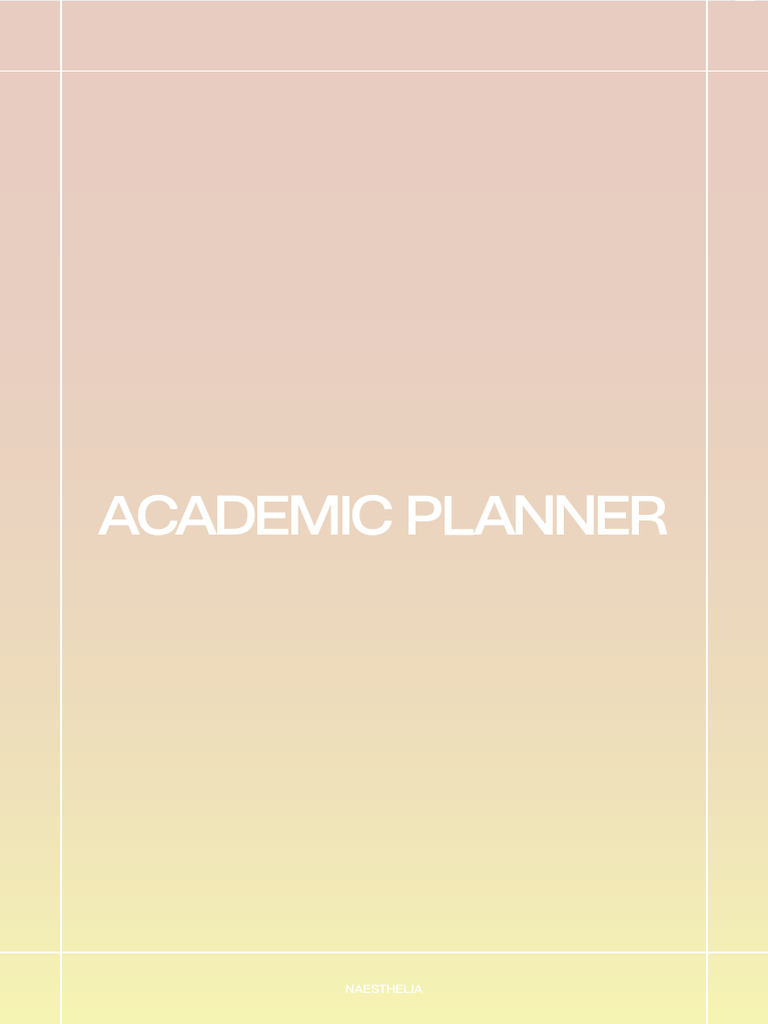 Academic Planner Sunday Start | PDF
