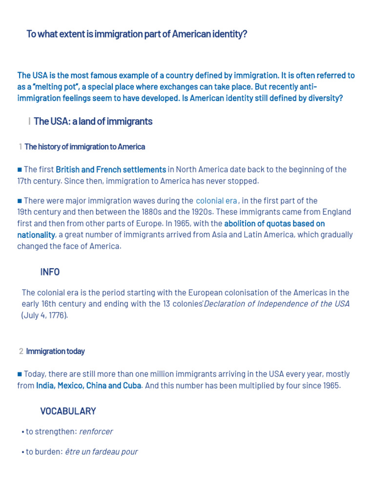 Immigration and American Identity Today | PDF | Deferred Action For ...