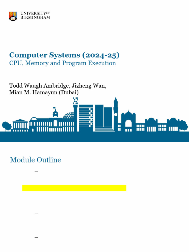 02+-+CPU_Memory_Program_Execution | PDF | Computer Program | Programming