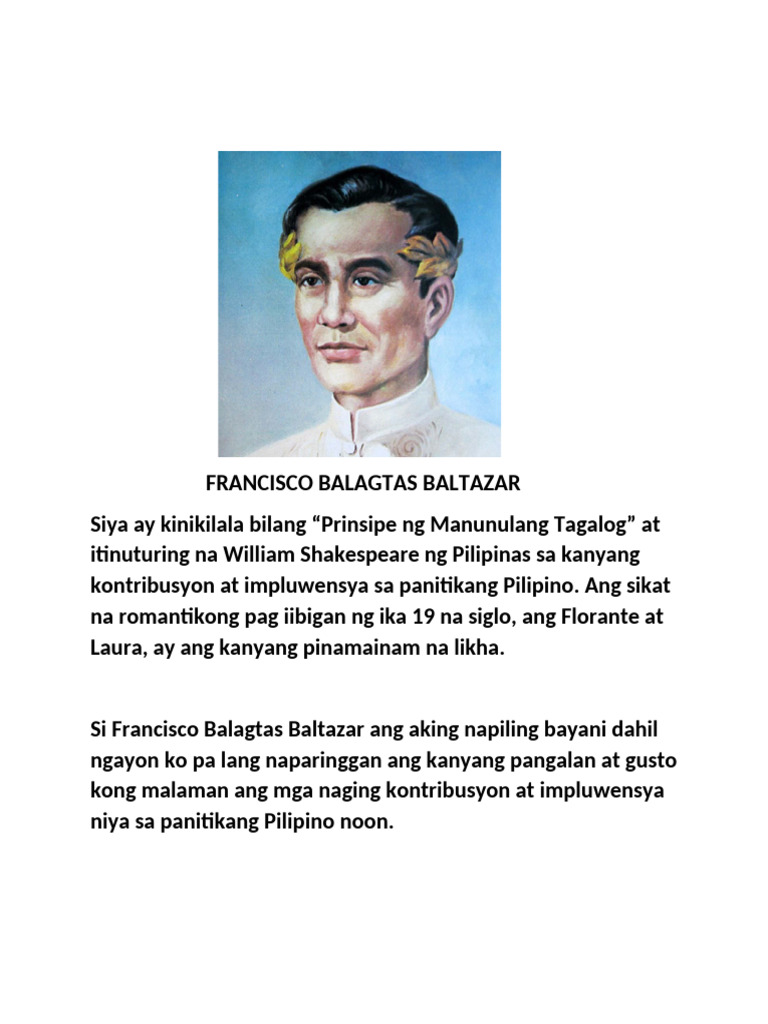 Francisco Balagtas Baltazar | PDF