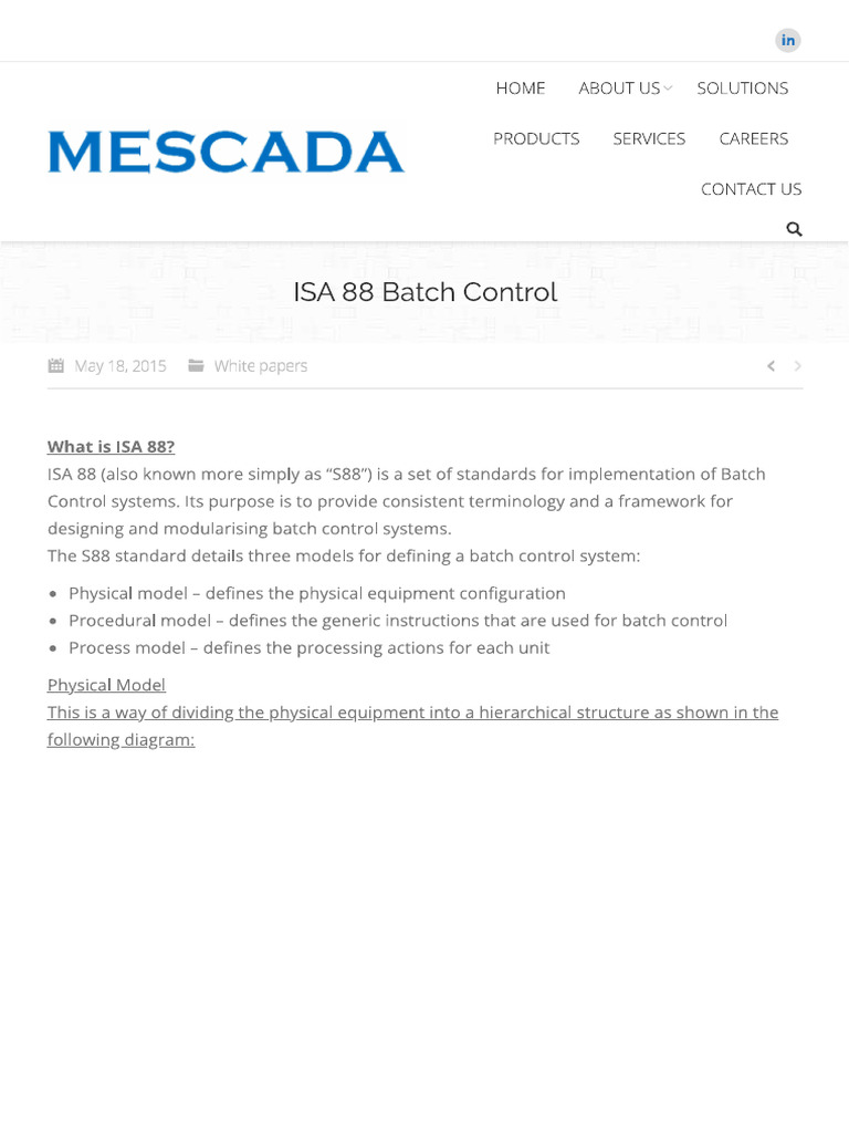 ISA 88 Batch Procedure KB | PDF