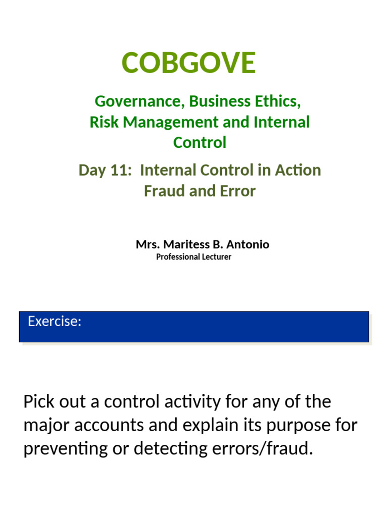 Day+11+ +Fraud+and+Error | PDF | Fraud | Embezzlement