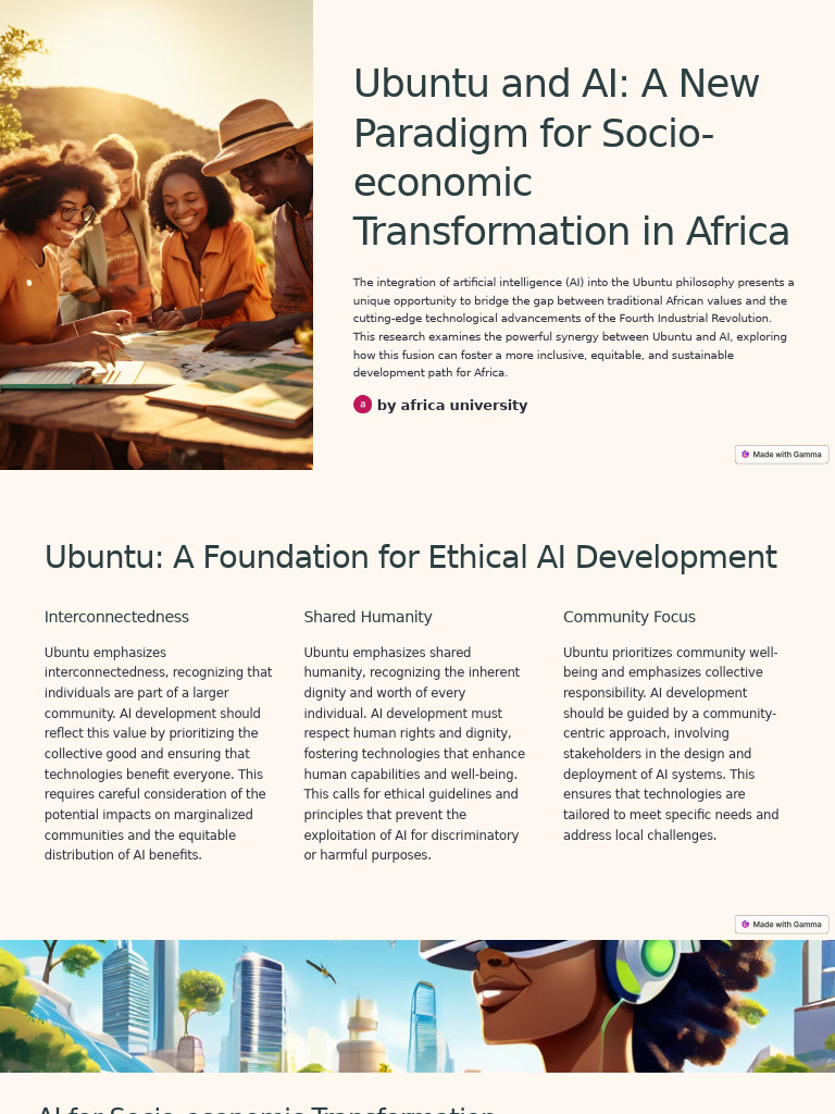 Ubuntu and AI A New Paradigm For Socio Economic Transformation in ...