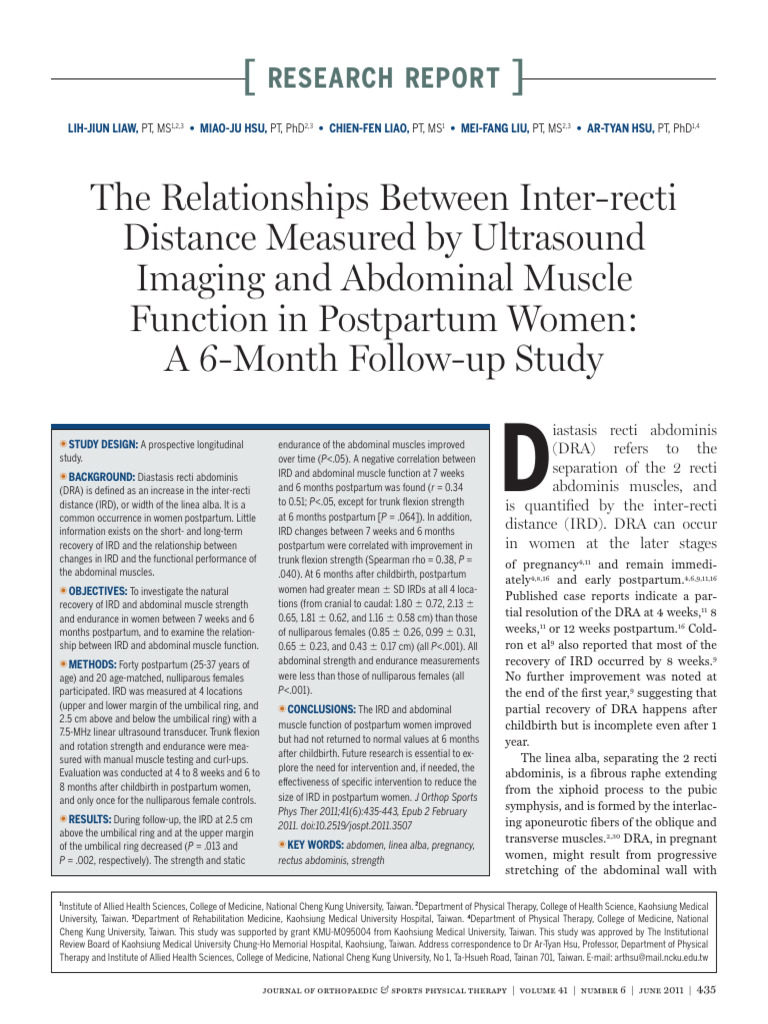 2011 The Relationships Between Inter-Recti Distance Measured by ...