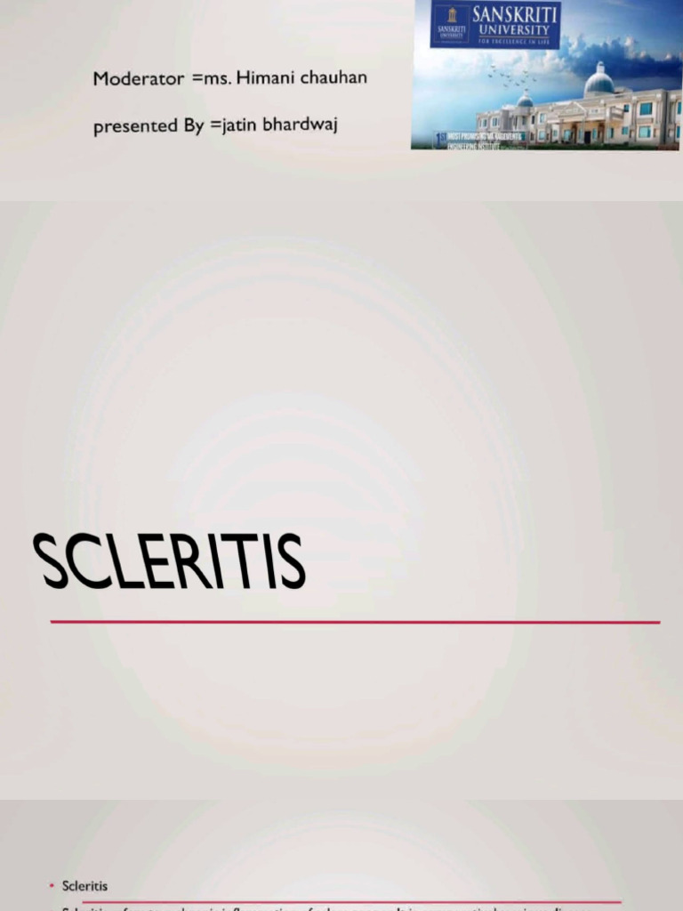 Scleritis. (By Jatin Bhardwaj) | PDF
