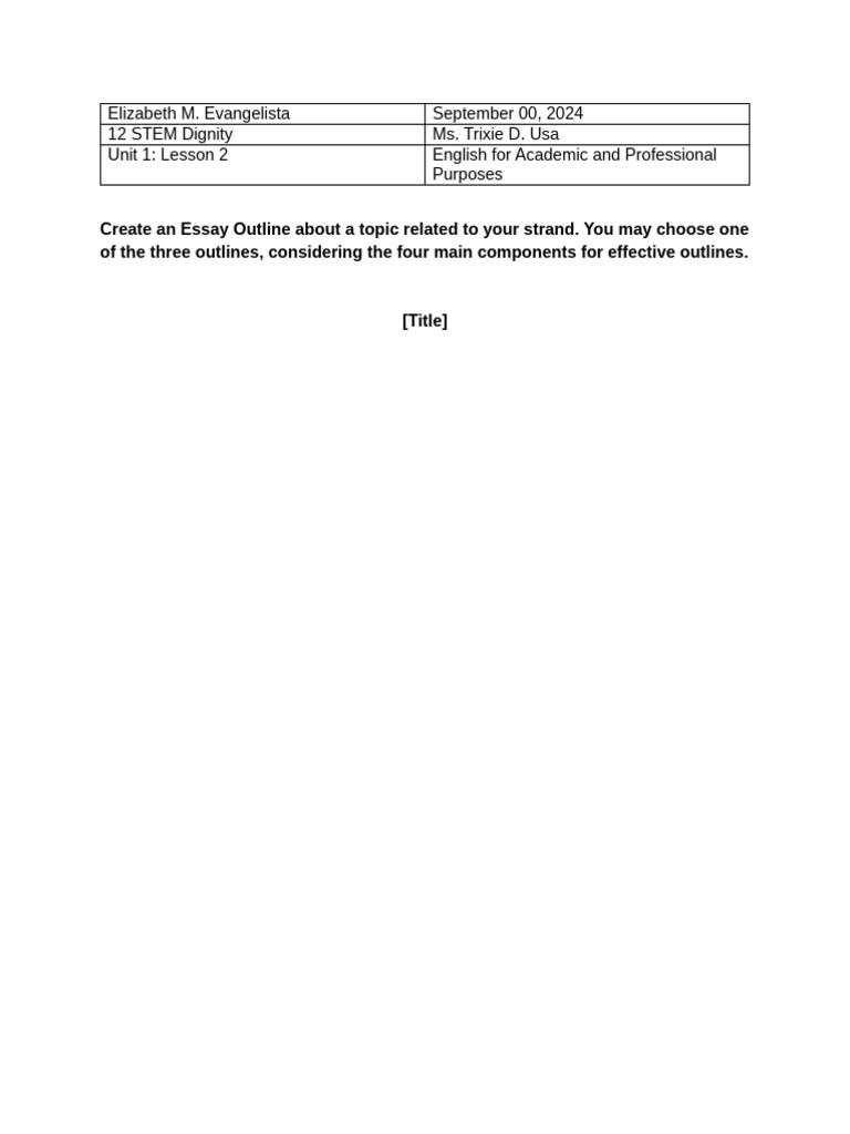 EAPP Written Task 2 Template | PDF | Language Arts & Discipline