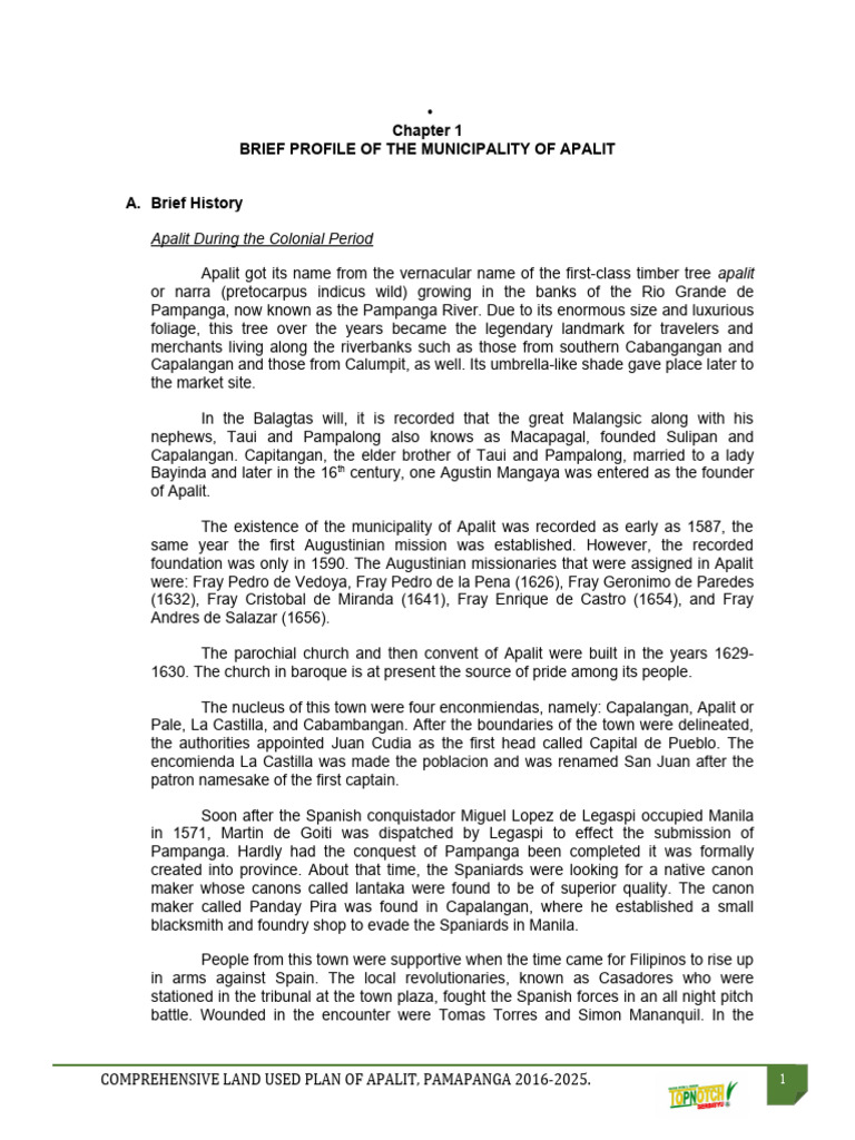 Volume-1-Comprehensive-Land-Use-Plan Apalit | PDF