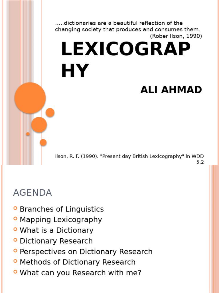 Lexicography and Dictionary Research | PDF | Lexicography | Dictionary