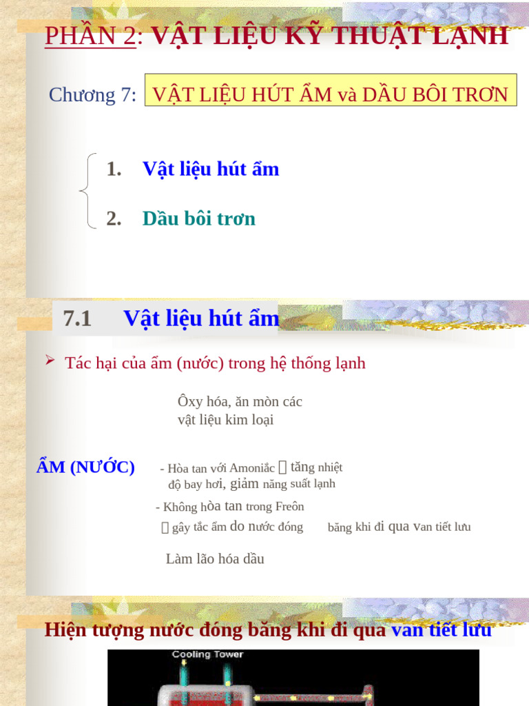 Vat Lieu Nhiet Lanh - C7 - Vat Lieu Hut Am Va Dau Boi Tron Trong HT Lanh | PDF